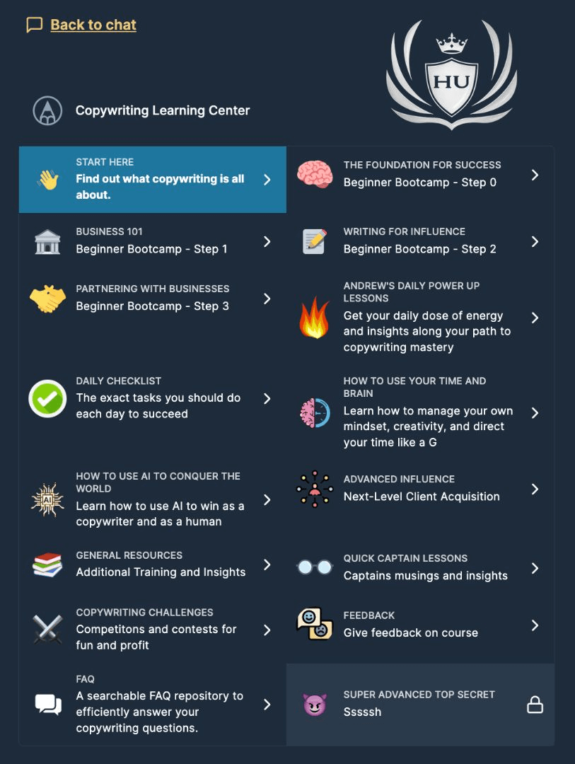 Andrew Tate’s Hustlers University Copywriting Course - Hustlers University